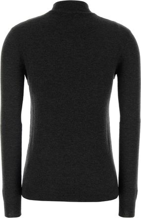 Jil Sander Womens Charcoal Wool Blend Sweater Antracite Exterior: Cashmere Maglieria