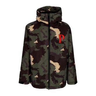 PROPAGANDA Camo Baseball Windbreaker Jacke - - Jackets - Herren - Gr&uuml;n - L