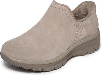 Skechers Easy Going-Modern Hour Bottines à enfiler mains libres en daim pour femme, taupe, 12 Wide