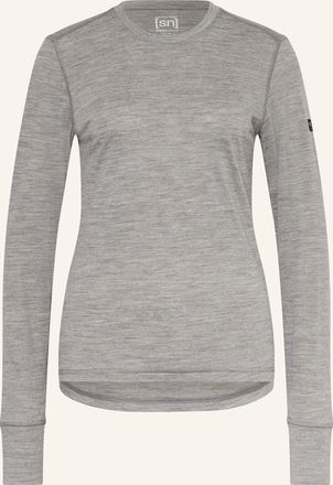 super.natural Longsleeve Sierra Mit Merinowolle grau