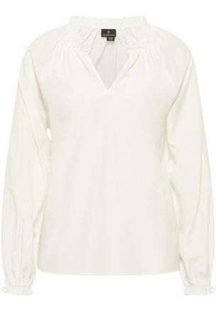 Dreimaster Dreimaster Langarmbluse Damen Wollweiss