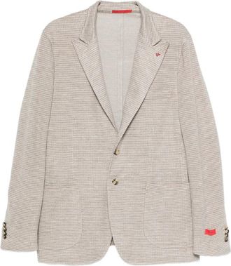 Isaia Houndstooth-pattern Blazer