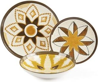 Excelsa Dakar Sand Service de vaisselle 18 pièces, céramique, multicolore