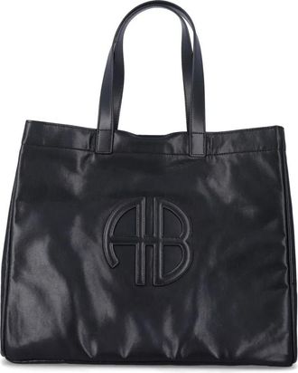 Anine Bing Shopper & Totes - Large Rio Monogram Tote - Gr. unisize - in Schwarz - f&uuml;r Damen