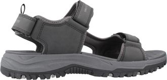 Skechers Homme, Chaussures, Gris, Taille: 45 EU Sandales Plates pour Femmes