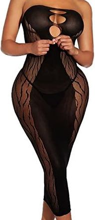 Generic Lingerie Femme Top Tenu InfirmièRe Femme Sexy Costumes Découpe Combinaison Body Dentelle Lingerie Cage Cuir Transparent Vetements Femme Nuisette Robe 