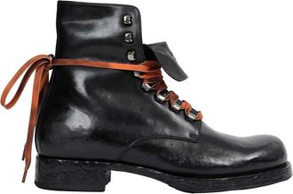 Prada Leather Laced Booties