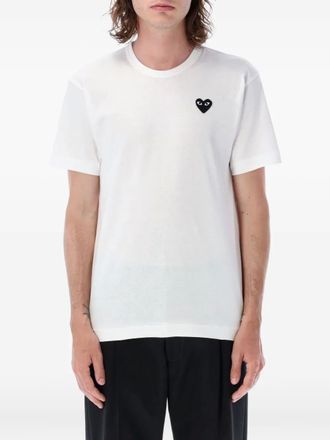 Comme Des Garçons t-shirt à logo brodé - Blanc