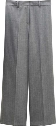 someday Damen City Pants | Nadelstreifenhose Catsby Stripe Wide aus Viskose Mix Good Grey, 40