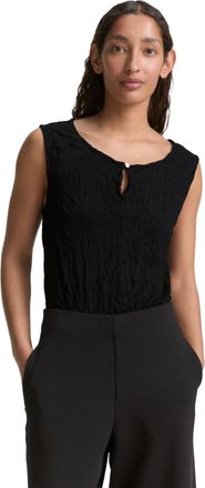 Tom Tailor Damen 1046454 Top, 14482-Deep Black, M