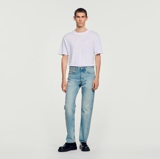 Sandro T-Shirt aus zertifiziertem Leinen