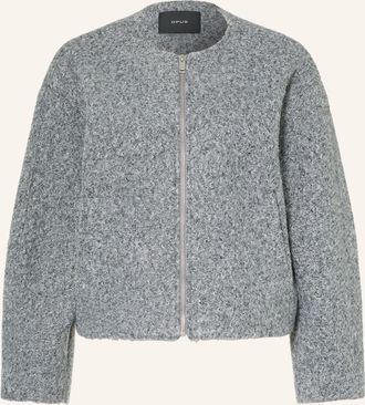 OPUS Overjacket Hurlisa Aus Boucl&eacute; grau