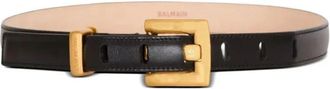 Balmain Femme, Accessoires, Noir, Taille: 85 CM Anthem Ceinture 2 cm en cuir de veau