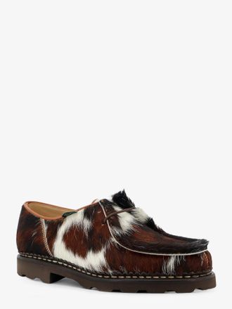 Paraboot Mens Lace-Up Shoes Michael Ponyskin Brown Leather Flat