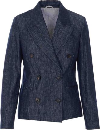 Brunello Cucinelli Veste En Jean - Bleu