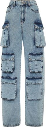 Philipp Plein Femme, Jeans, Bleu, Taille: W29 Denim Cargo Pantalons