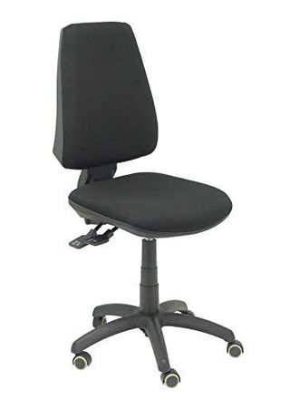 Piqueras y Crespo 14S Ergonomischer B&uuml;rostuhl mit Syncro-Mechanismus, Rollen aus Parkett, Bali-Gewebe, Schwarz