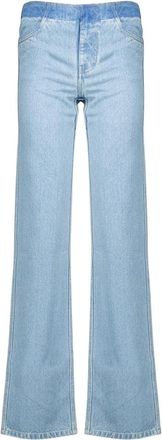 CHRISTOPHER ESBER Jean Coupe Droite D&eacute;structur&eacute; - Femme - Jeans - Bleu - Taille: W26