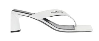 Balenciaga White Square Toe Thong Sandals Size 39