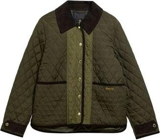 Barbour Veste droite matelass&eacute;e &agrave; col contrast&eacute;
