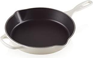 LE CREUSET Signature Hohe Brat- und Servierpfanne aus Gusseisen, für alle Herdarten und Backöfen, 26 cm, 2 Liter, Meringue, 20187267160422