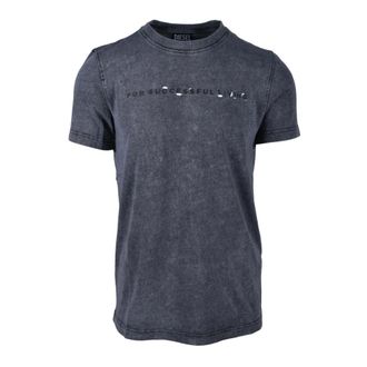Diesel Homme, Tops, Bleu, Taille: S T-shirt en coton