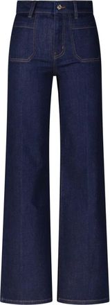 Frame Denim Femme, Jeans, Bleu, Taille: W31 Jean Palazzo taille haute et large