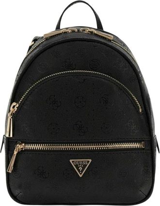 Guess Femme, Sacs, Noir, Taille: ONE Size Sac &agrave; dos avec fermeture &eacute;clair et poches multiples