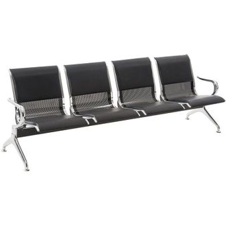 Clp Wartebank Airport Kunstleder schwarz/schwarz 4-Sitzer