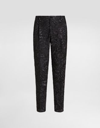 Dolce & Gabbana Hose Aus Brokat - Mann Hosen Und Shorts Schwarz 48