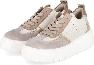 Gabor 83.224.12 Baskets &agrave; plateforme en cuir pour femme Beige Taille 35, Beige., 37.5 EU