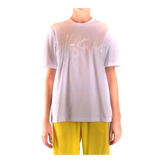 Msgm Kurz&auml;rmeliges T-Shirt - - Tops - Damen - Wei&szlig; - M