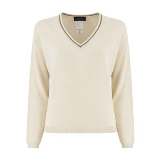 Fabiana Filippi Femme, Pulls, Jaune, Taille: 38 FR V-neck Tricots