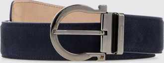 Ferragamo Ceinture r&eacute;glable en cuir su&eacute;d&eacute; avec boucle Gancini