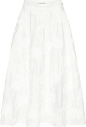 Rotate Rotate Birger Christensen, Femme, Jupes, Blanc, Taille: 40 FR Midi Skirt