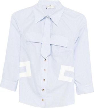 Elisabetta Franchi Femme, Blouses et Chemises, Bleu, Taille: 40 FR Chemises