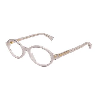 Bottega Veneta Graue ovale Brille mit goldener Verzierung - - Accessories - Damen - Grau - ONE SIZE