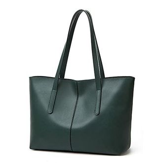 Generic Sac fourre-tout de grande capacit&eacute; en cuir souple pour femme Sac &agrave; main classique tendance Sac &agrave; bandouli&egrave;re fourre-tout pour femme avec fermeture &eacute;cl