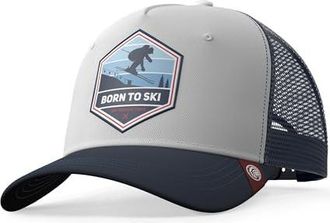 The Indian Face Born to Ski Baseball Cap, Blanc, Taille Unique Unisex