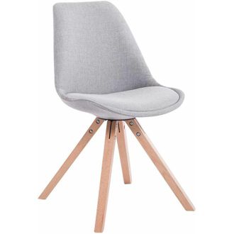 Clp Besucherstuhl Toulouse Stoff Square grau natura