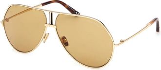 Tom Ford unisex, Accessoires, Jaune, Taille: 63 MM Rickie-02 Lunettes de soleil