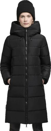 Khujo Damen Mantel Steppmantel Kapuze Lange Winterjacke Jacke Jilias warm (200 black, XXL)