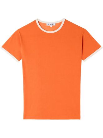 Sunnei t-shirt à bords contrastants - Orange