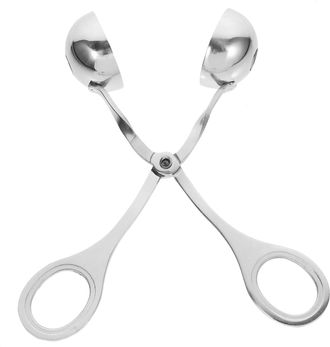 TOPBATHY Fleischbällchenformer Edelstahl Nicht Klebender Fleischbällchen Clip Für Fisch Und Reisbällchen Praktischer Frikadellenclip Mit Scherenfunktion Zum Gl