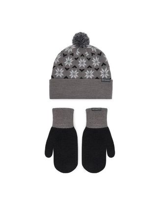Columbia Set M&uuml;tze und Handschuhe Snowflake 2180781 Dunkelgrau
