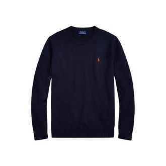 Polo Ralph Lauren Baumwoll-Rundhals-Pullover - - Knitwear - Herren - Blau - S