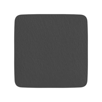 Villeroy & Boch Manufacture Rock Gourmetteller 32 cm Schwarz, Spülmaschinenfest, Mikrowellensicher, Teller Schwarz, Esseller, Servierteller, Pizzateller, Servierplatt