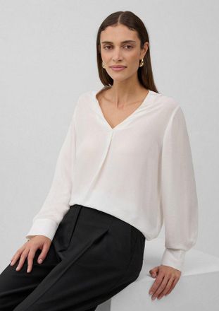 s.Oliver Langarmbluse Bluse Semitransparente Tunika-Bluse aus Viskose