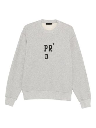 Prada sweat à logo brodé - Gris