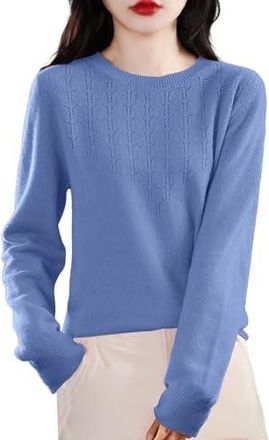 Generic Pull en crochet pour femme, pull en cachemire pour femme, tricot de couleur pure, sous-v&ecirc;tement d&eacute;contract&eacute; &agrave; c&acirc;ble, pull basique ajust&eacute;, doux &agrave; col r